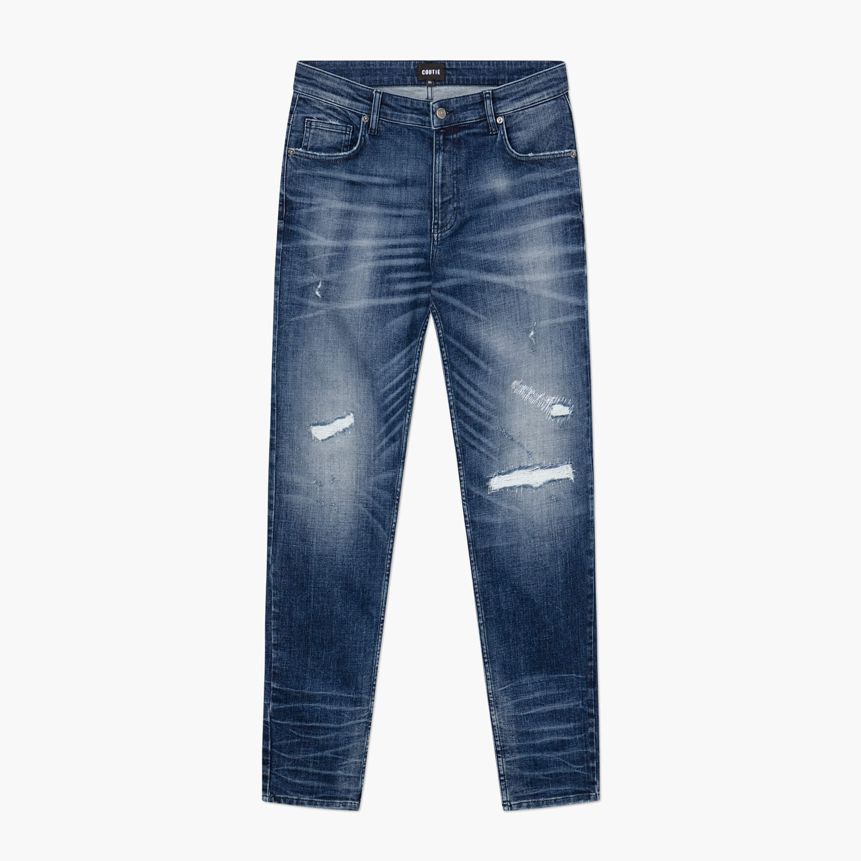 Coutié Tapered Denim V3 Repair Dark Indigo Fade