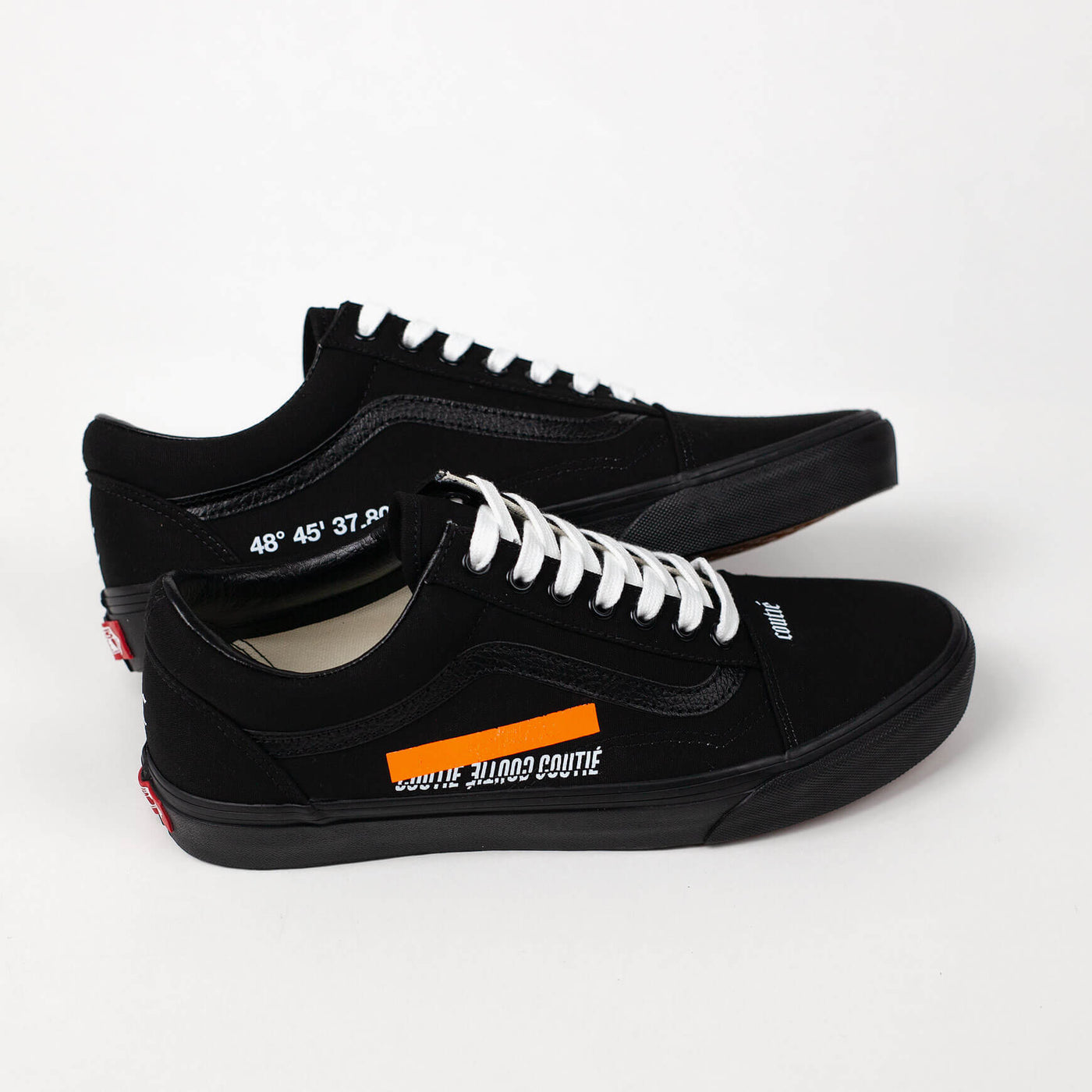 Vans Old Skool "Tape Logo" Orange Custom
