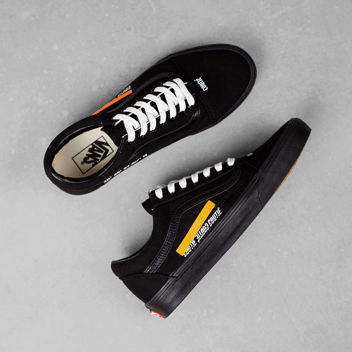 Vans Old Skool "Tape Logo" Orange Custom